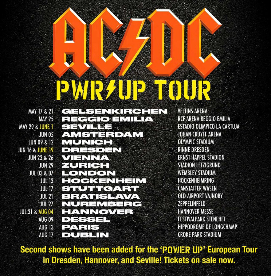 AC/DC Announces First Tour in Eight Years, New Bassist | setlist.fm